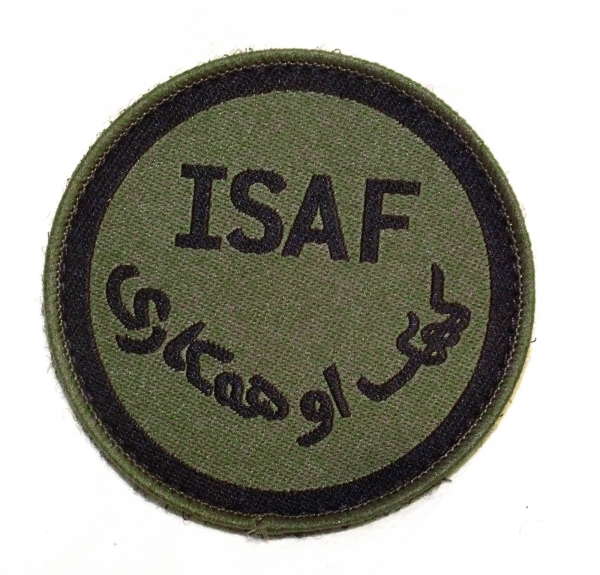 UK / US Army ISAF Klett Patch Afganistan Oliv